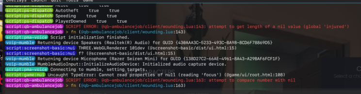 QB-Ambulance Error. Please help! - QBCore - Cfx.re Community