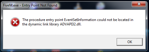 Fivem.exe Entry Point Not Found - FiveM Client Support - Cfx.re Community