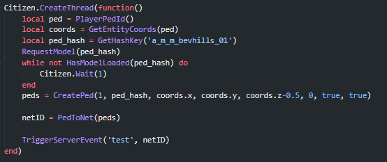 How can I do something on the ped so that everyone can see it ...