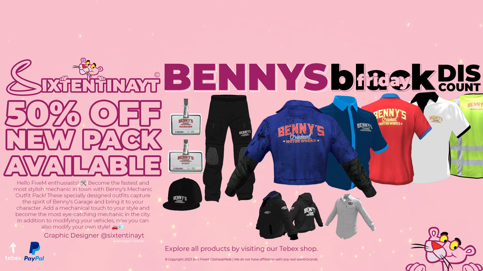Bennys+ Clothing Pack, Male/Female - FiveM Releases - Cfx.re Community