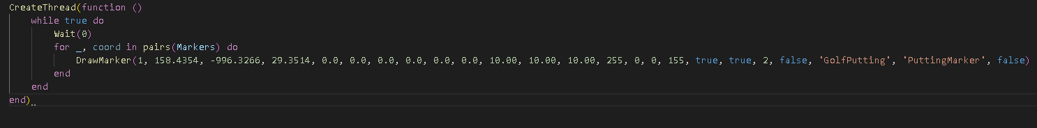 Error in console fivem from drawMarker - Discussion - Cfx.re Community