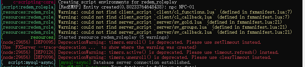 RedMrp startup error - Resource Support - Cfx.re Community