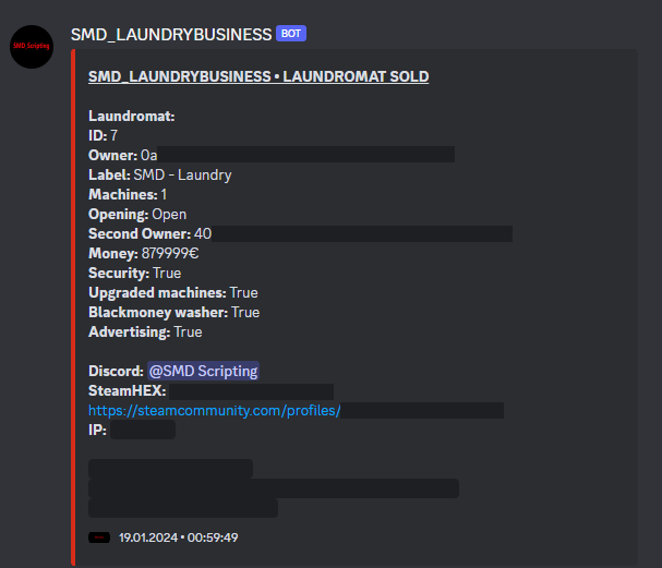 [ESX] [QB] [PAID] SMD_Laundrybusiness - Laundromat for the players ...