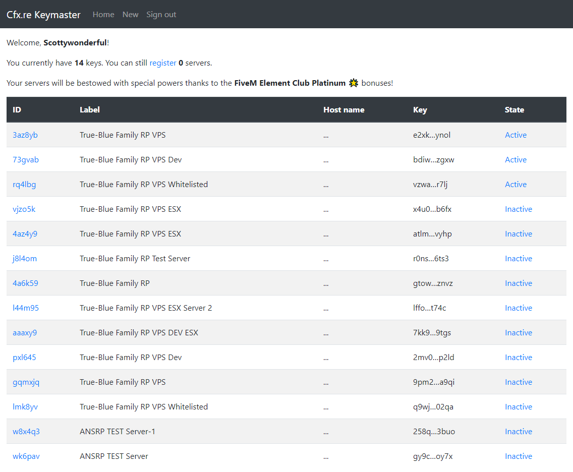Delete Keymaster Keys - Element Club Subscribers - Cfx.re Community