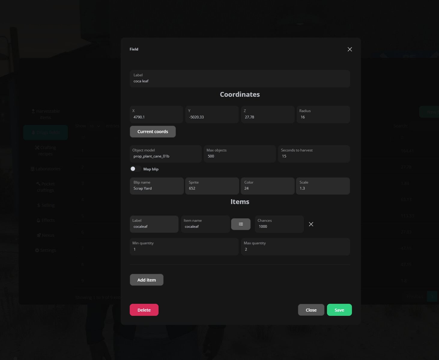 💊 [ESX][QB-Core] Drugs Creator - All-In-One In-Game Admin Menu for Drug ...