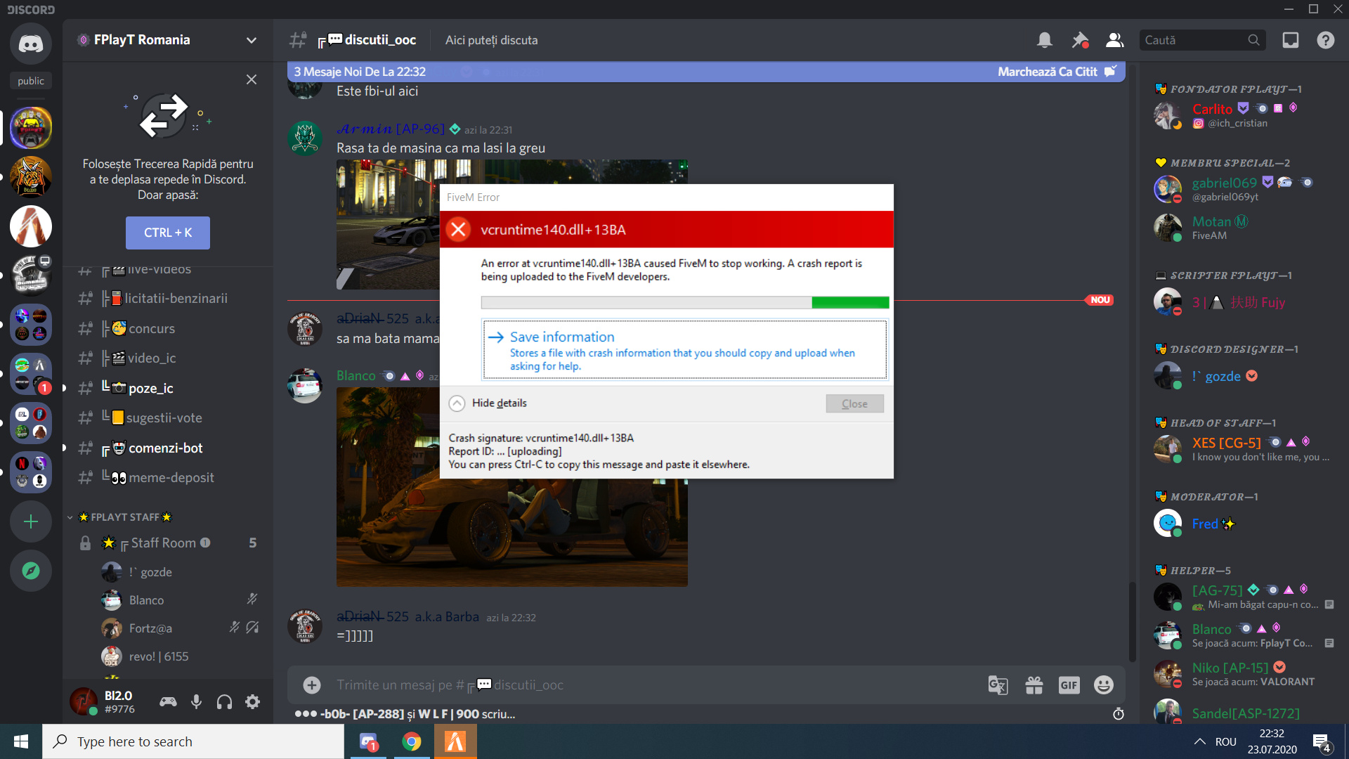 Fivem Error vcruntime - FiveM Client Support - Cfx.re Community