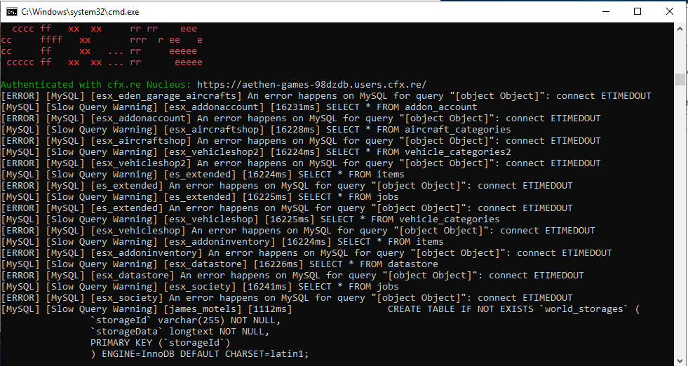 Error on mysql (es_extended) - ES/ESX - Cfx.re Community