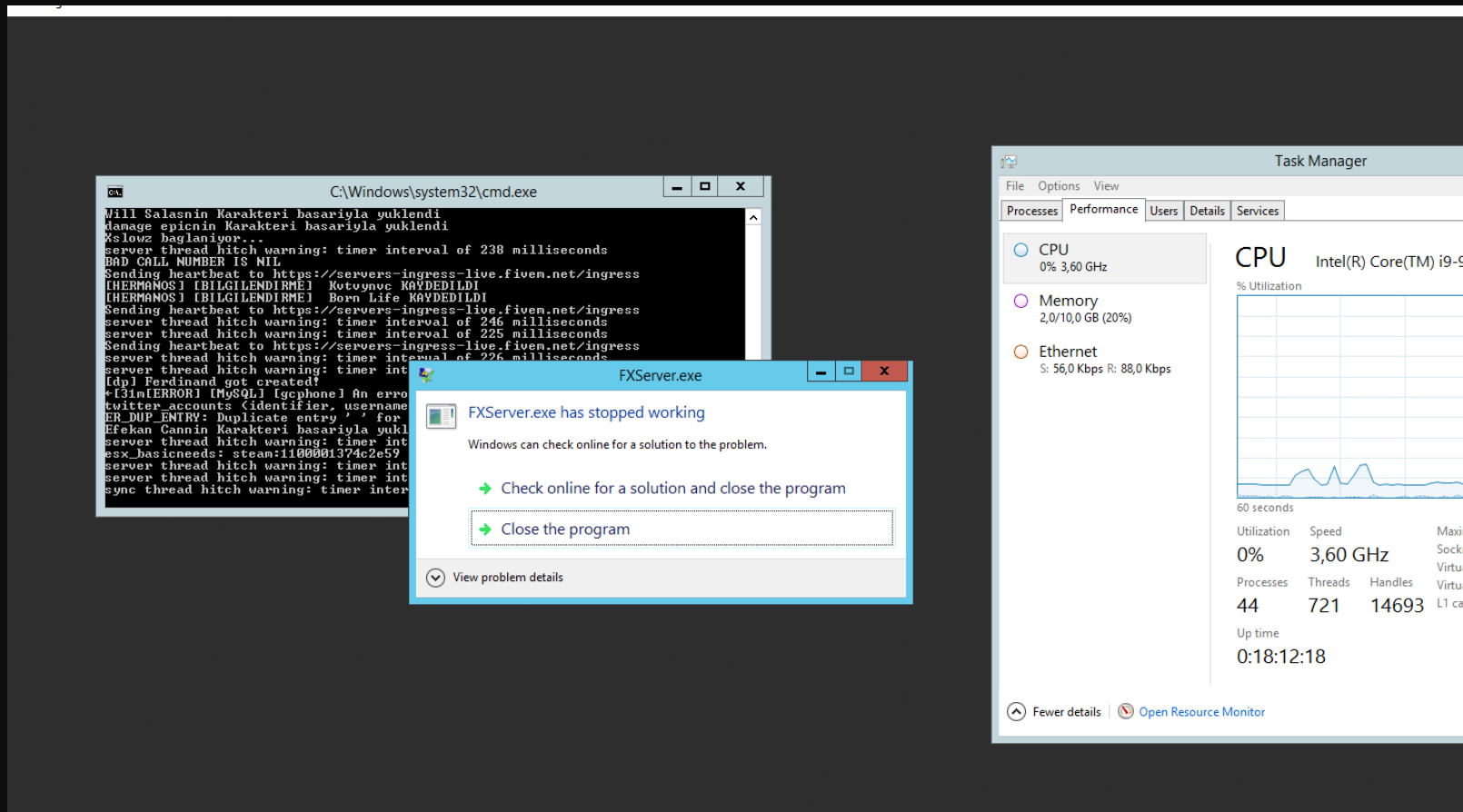 Fivem FX Server Crash - Server Discussion - Cfx.re Community
