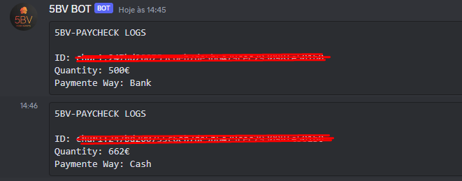 [PAID] [ESX] 5BV-Paycheck - FiveM Releases - Cfx.re Community