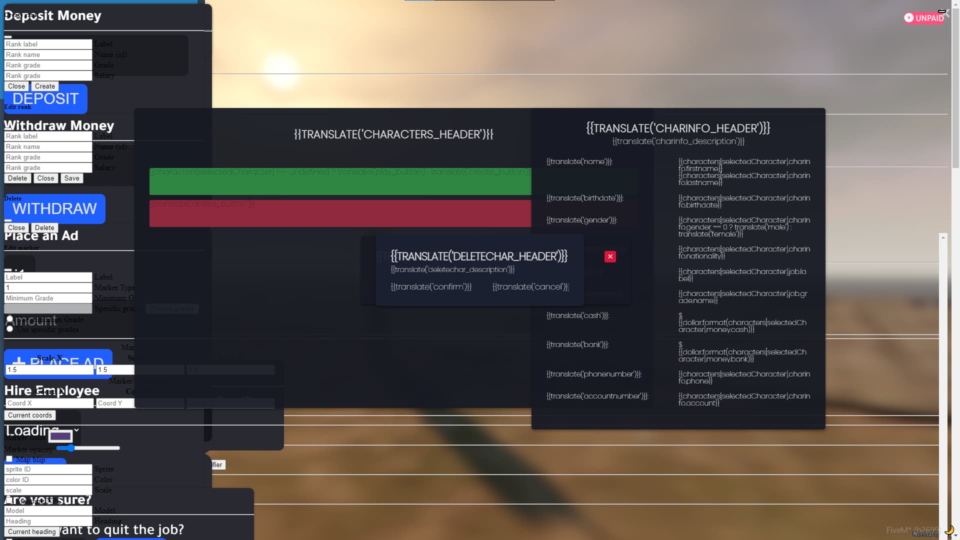 I cant choose my character - QBCore - Cfx.re Community