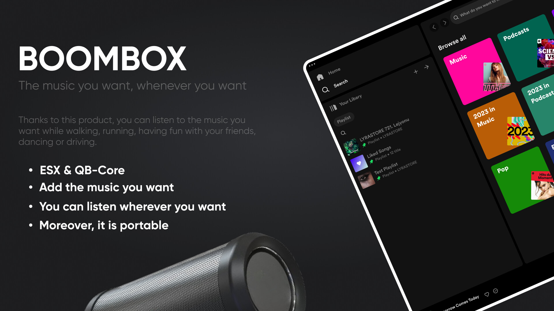 Advanced Boombox | stg-boombox [ESX][QB] - FiveM Releases - Cfx.re ...