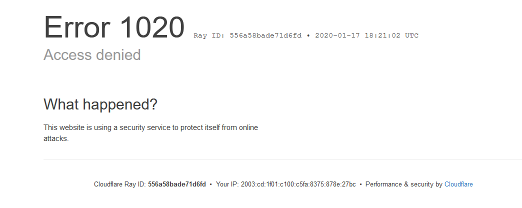 Error 1020 - RedM Client Support - Cfx.re Community