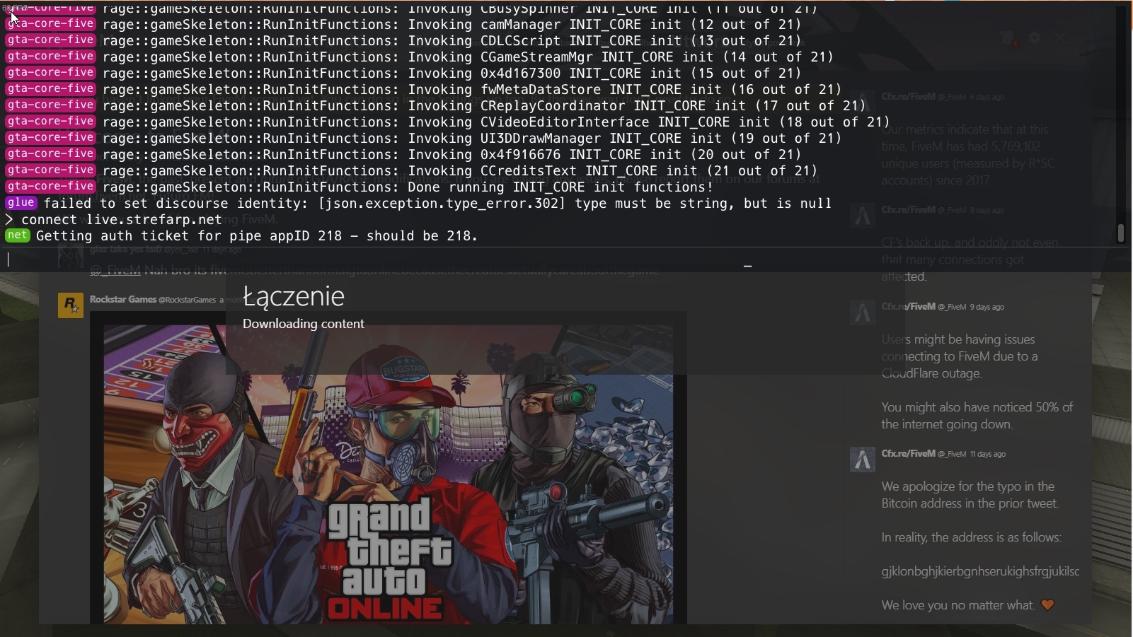 Stuck on downloading content with error in F8 - FiveM Client Support ...