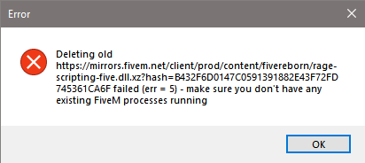 Errors out on launch - FiveM Client Support - Cfx.re Community