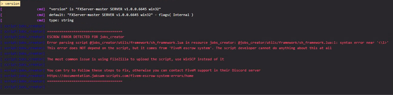 Problem with "FiveM escrow system - Discussion - Cfx.re Community