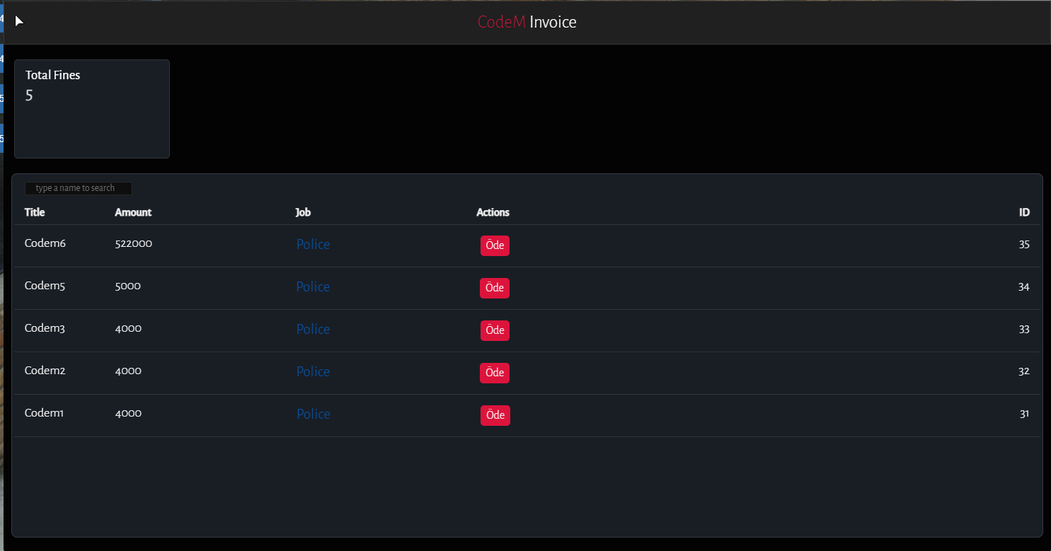 [PAID] Custom Billing Menu Clean UI, QBCore & ESX Framework - FiveM ...