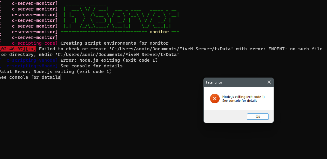 Unhelpful Error Let me know what to do - Server Discussion - Cfx.re ... Unhelpful Error Let me know what to do - Server Discussion - Cfx.re ...