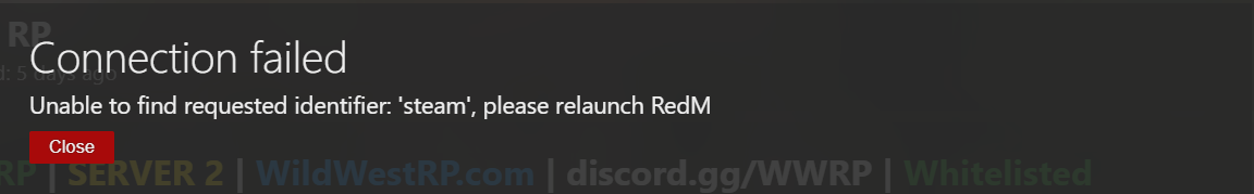 Connection Failed Unable To Find Requested Identifier Steam 0225