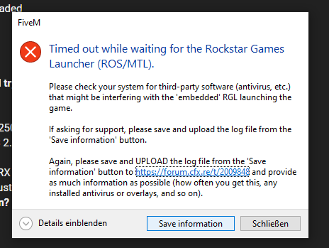 Timed out while waiting for the Rockstar Games Launcher (ROS/MTL ...
