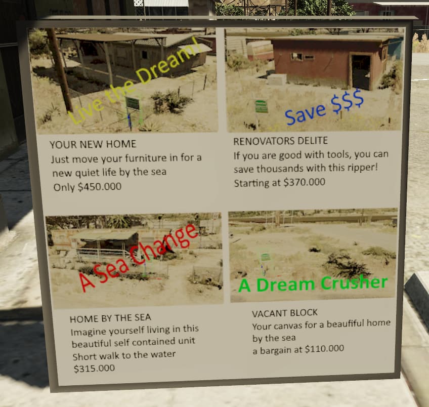 "Grab yer self a bargain" Johnson Realty Sandy Shores - FiveM Releases ...
