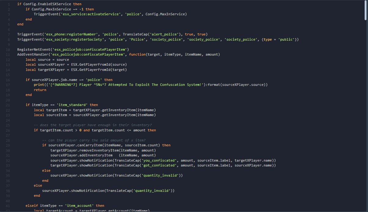 ERROR @esx_policejob/server/main.lua:1: attempt to index a nil value (global 'Config') - ES/ESX ...