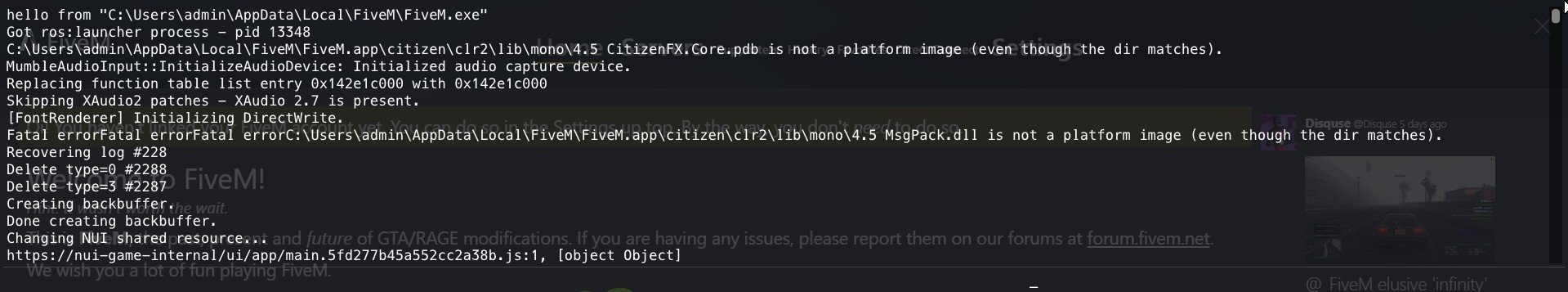 F8 console errors on FiveM start up - Resource Support - Cfx.re Community