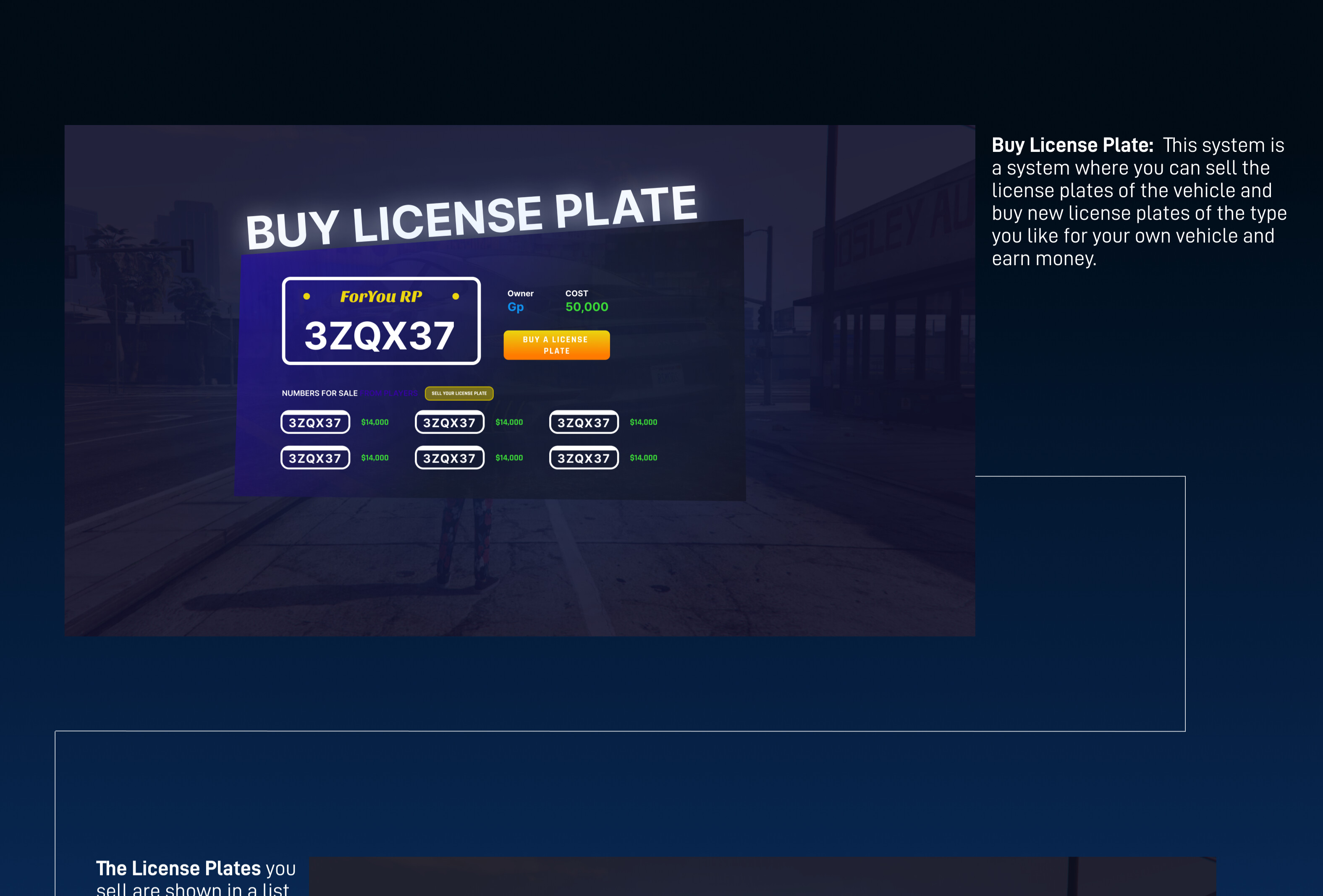[PAİD] 4u-buyplate| V1.0.0 | Advanced Plate System - FiveM Search