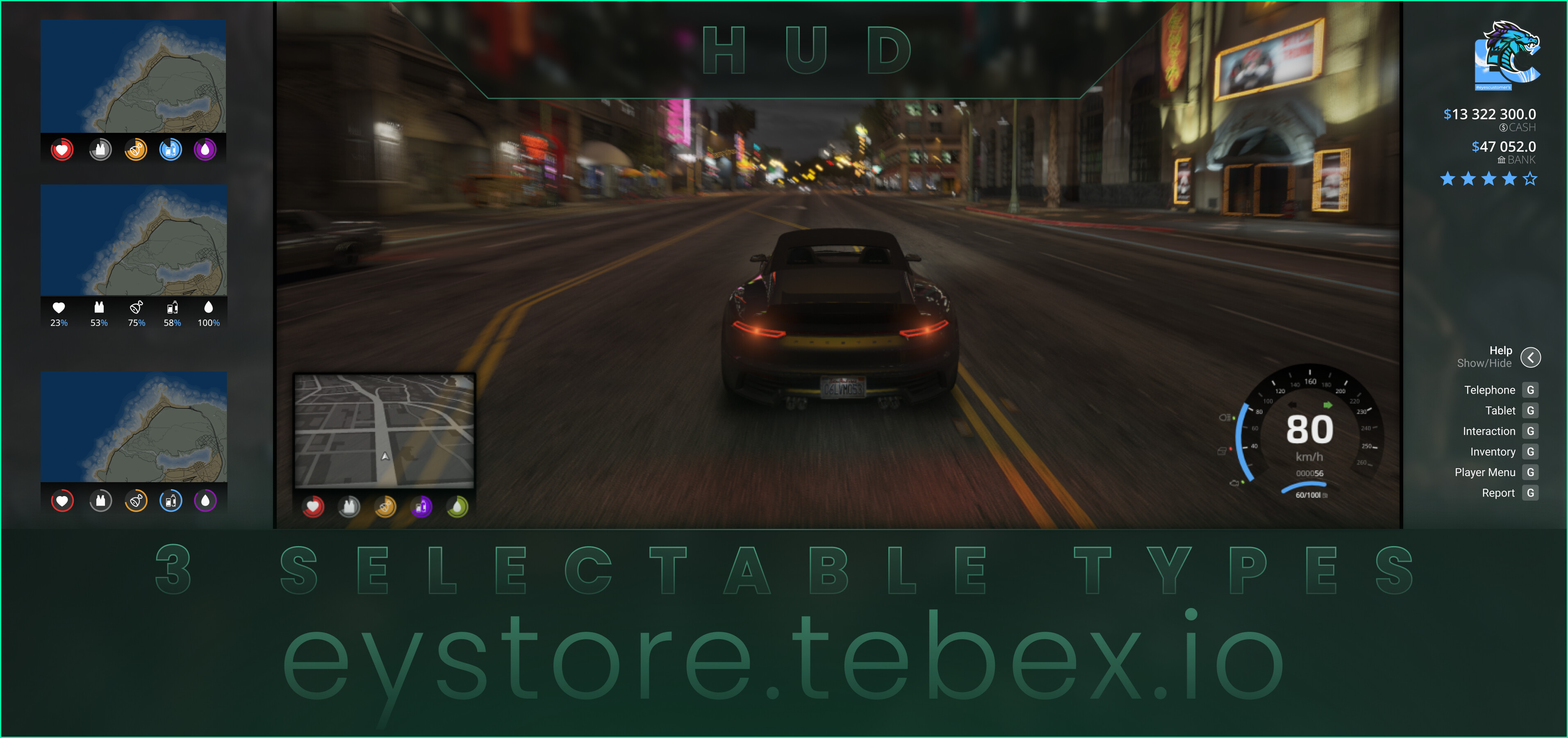 [ESX][QB] FAB Series - EYES Hud - FiveM Releases - Cfx.re Community