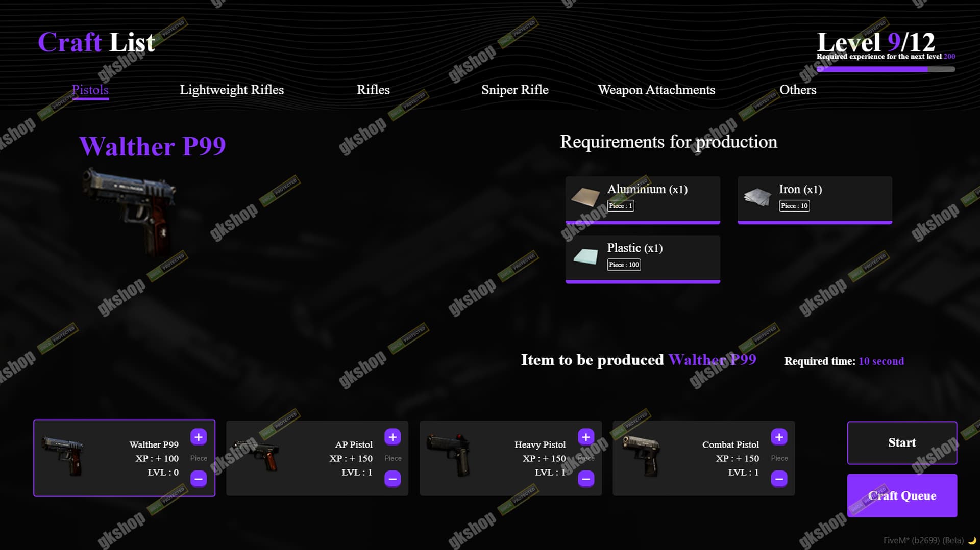 [PAID] GKSCraft | Advanced crafting system [ESX-QB] - FiveM Releases - Cfx.re Community