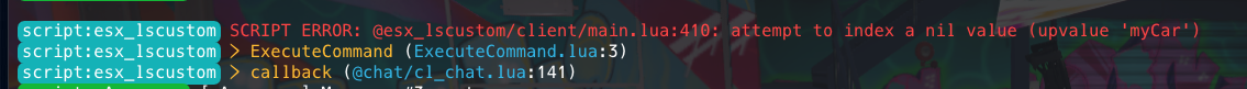 Script not Working esx_lscustom - Resource Support - Cfx.re Community