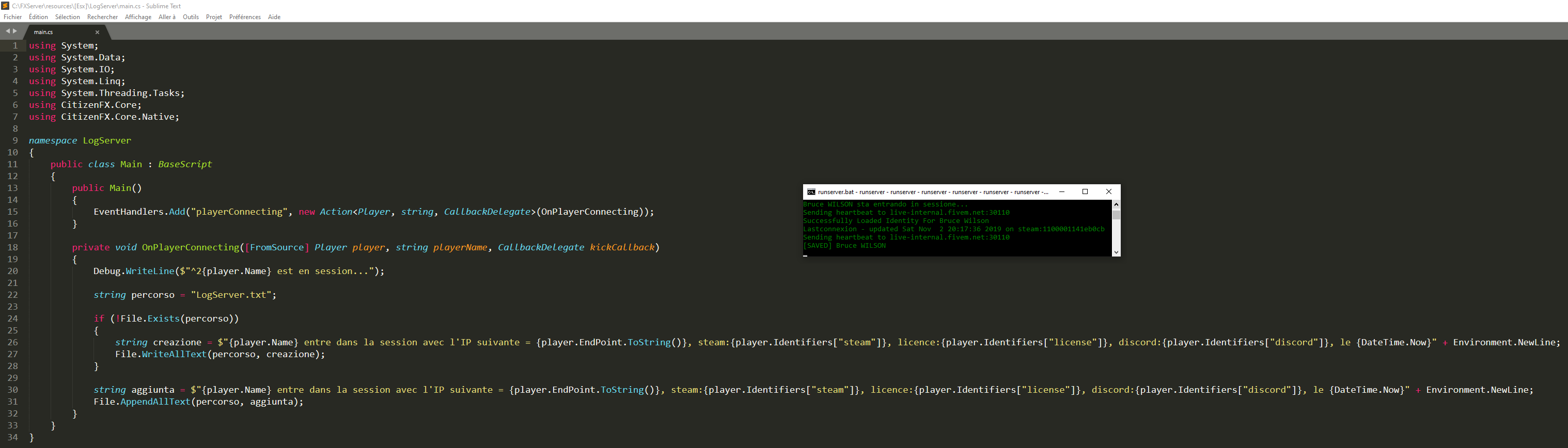 [RELEASE] FiveM - Log Server C# - FiveM Releases - Cfx.re Community