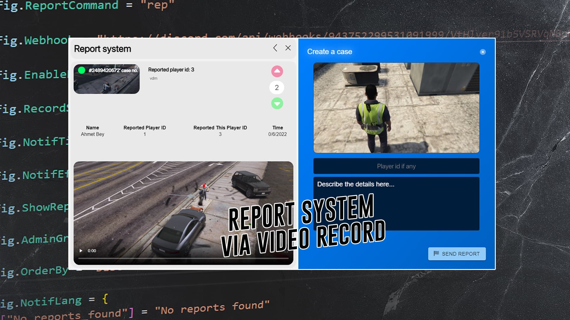 Report system via video record - FiveM Releases - Cfx.re Community