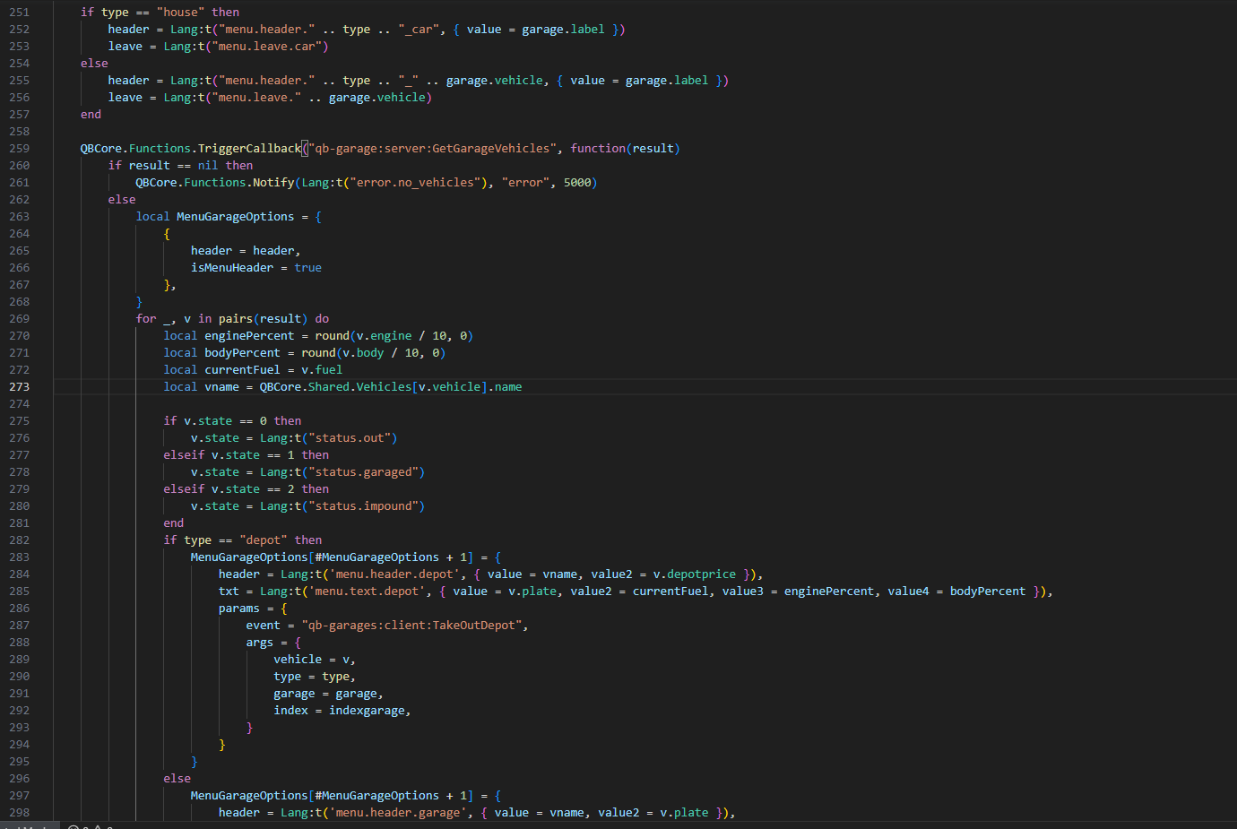 Script error: @qb-garages/client/main.lua.273: attempt to index a nil ... Script error: @qb-garages/client/main.lua.273: attempt to index a nil ...