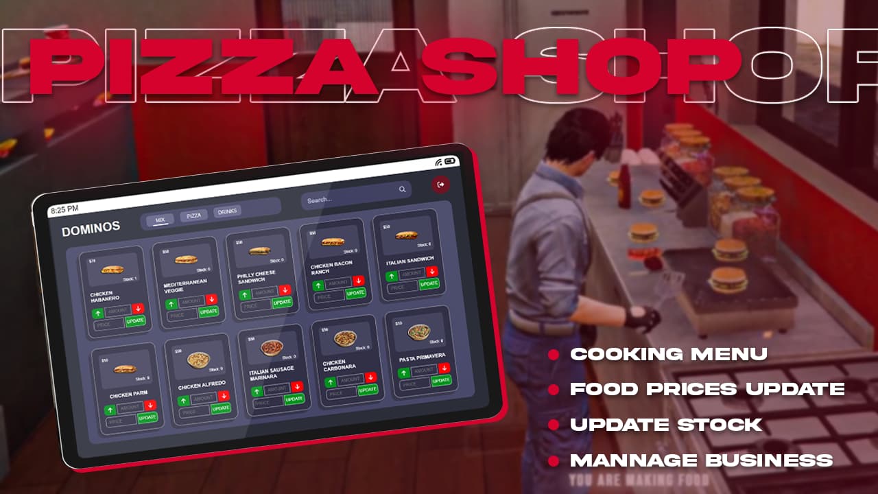 [Release] [ESX]/[QB] Pizza Shop Job Ownable Restaurant - FiveM Releases - Cfx.re Community
