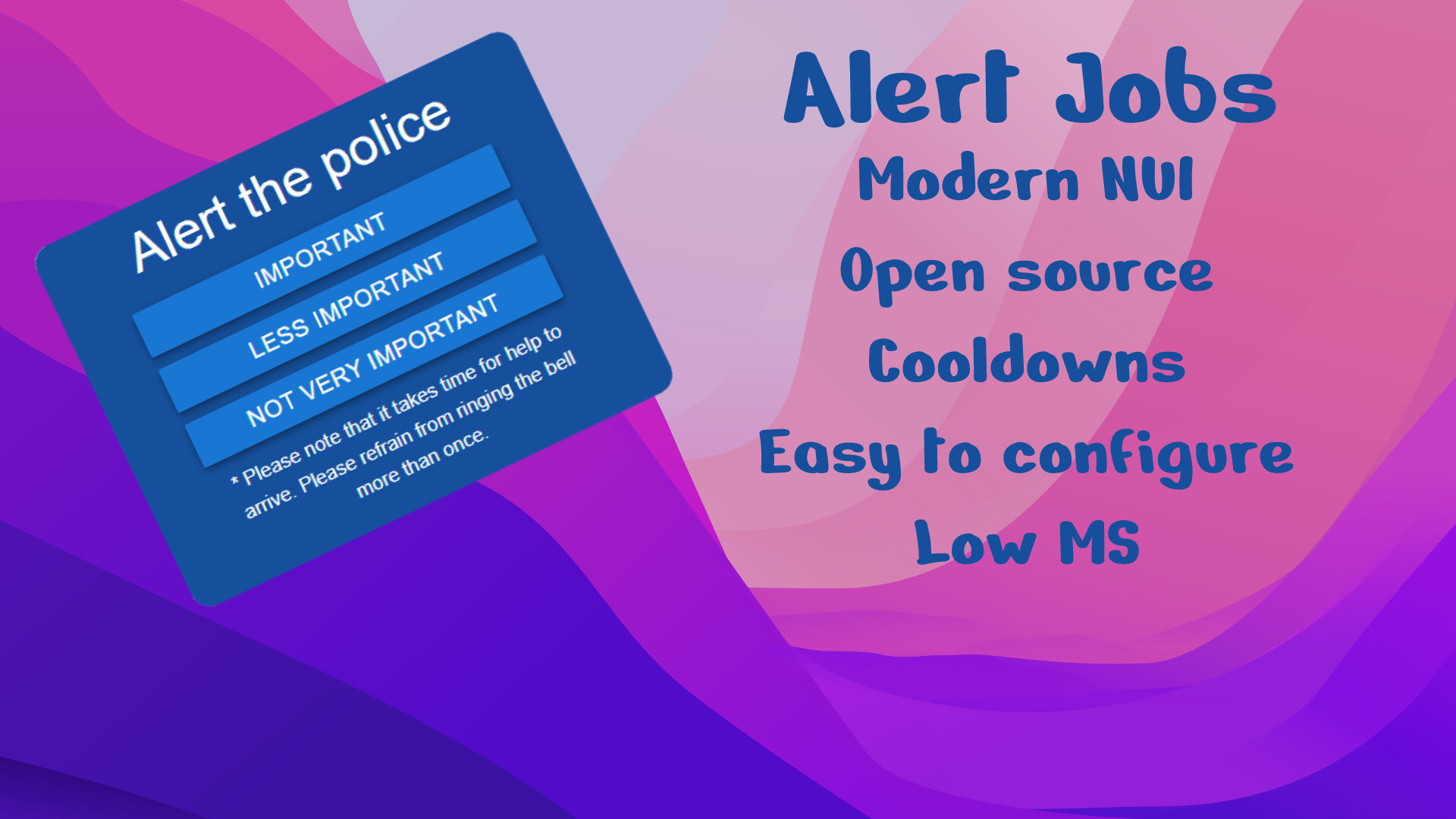 [FREE, ESX] Alert Jobs - FiveM Releases - Cfx.re Community
