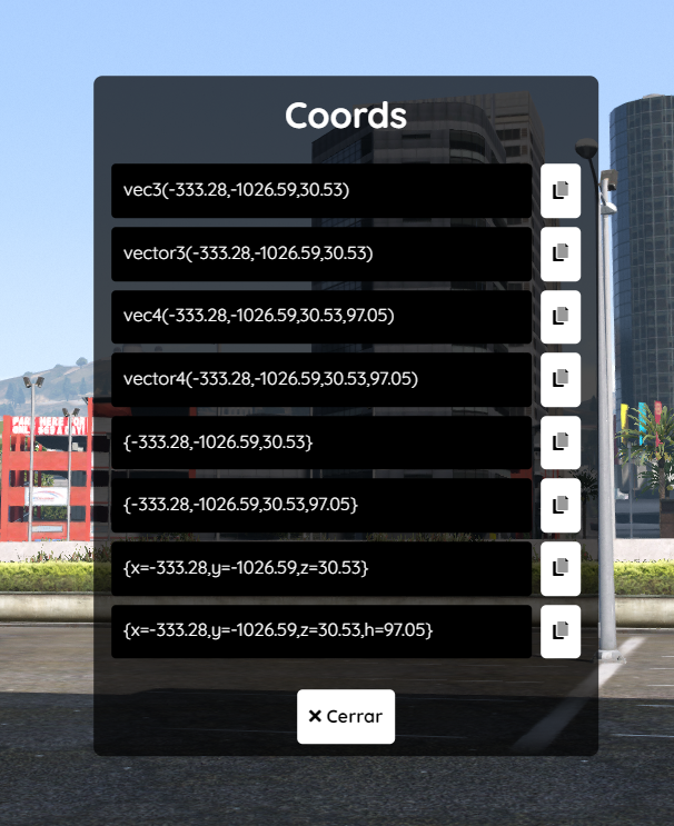 [FREE] [STANDALONE] Coords copy tool - FiveM Releases - Cfx.re Community