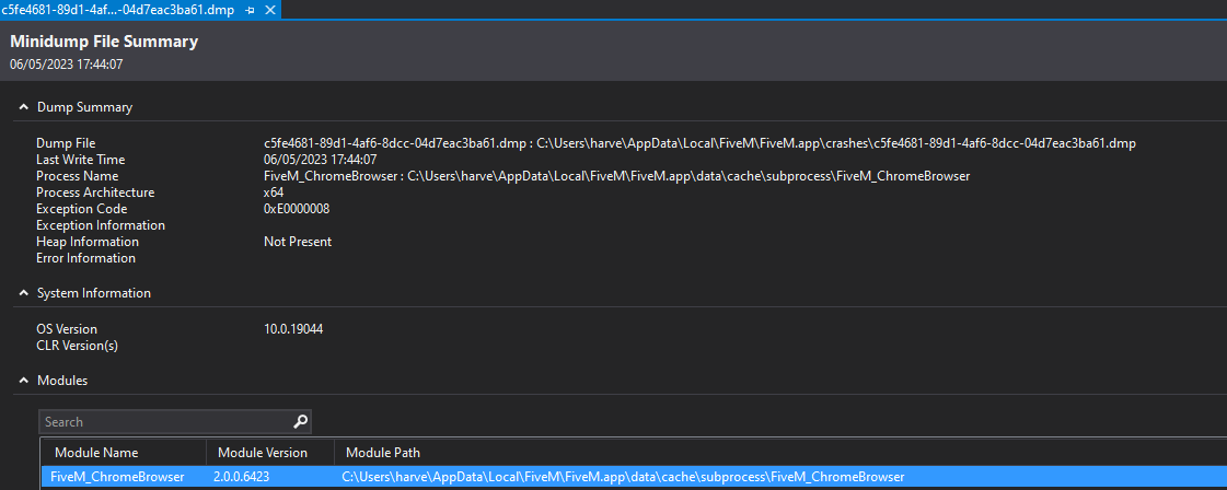 Keep crashing randomly with same error every time - FiveM Client ...