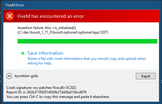 ros-patches-five.dll+5C3D2 crash - FiveM Client Support - Cfx.re Community