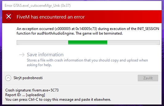 GTA V/FiveM crash - FiveM Client Support - Cfx.re Community