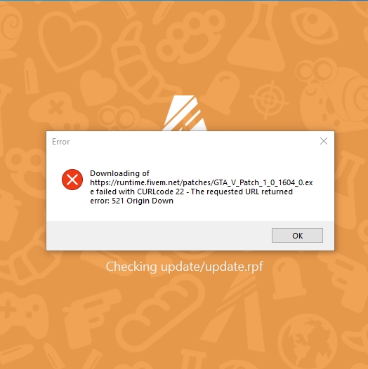 Downloading of https://runtime.fivem.net/patches/GTA_V_Patch_1_0_1604_0.exe failed with CURLcode ...