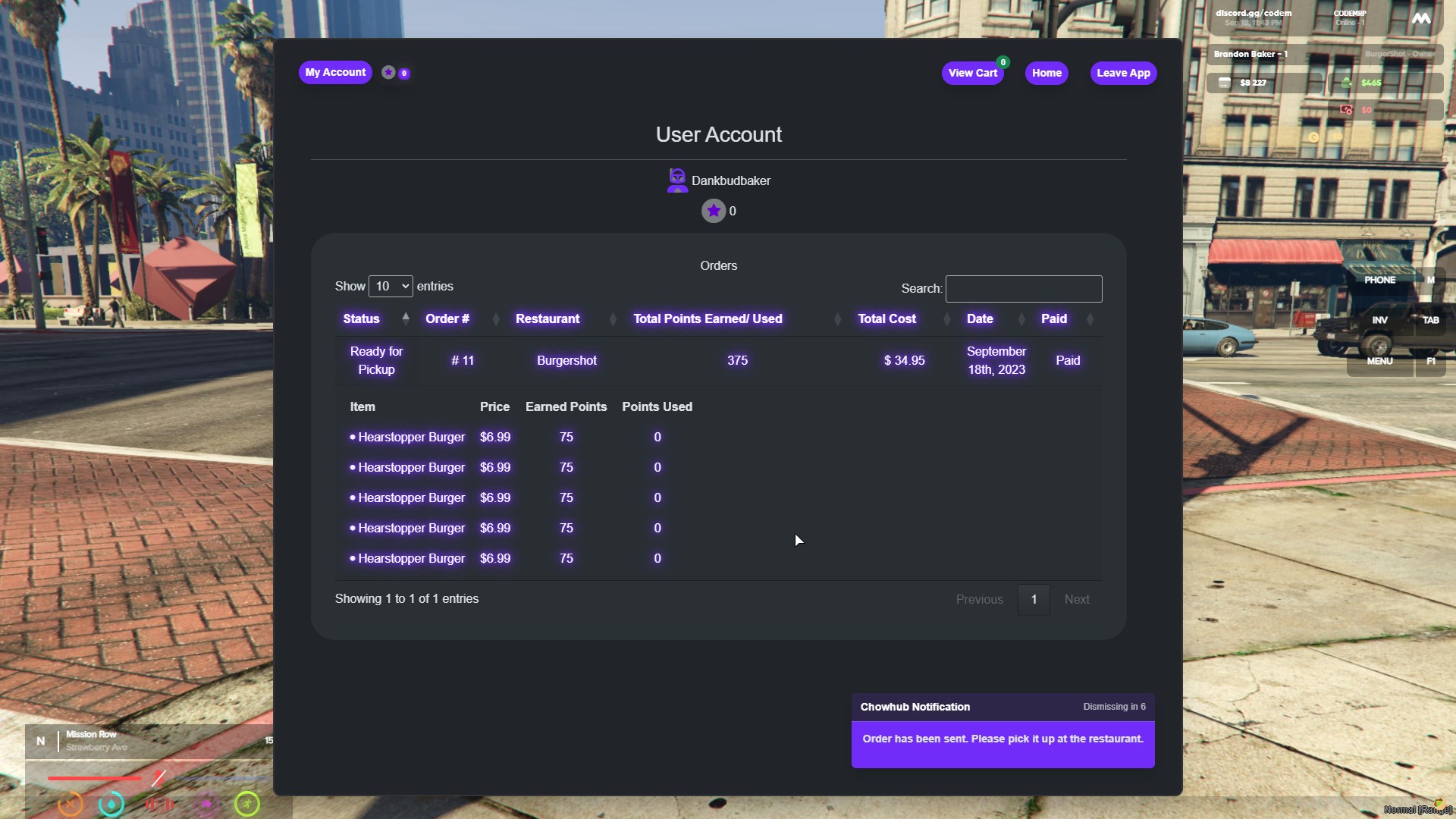 qb-chowhub | ultimate food ordering app - FiveM Releases - Cfx.re Community