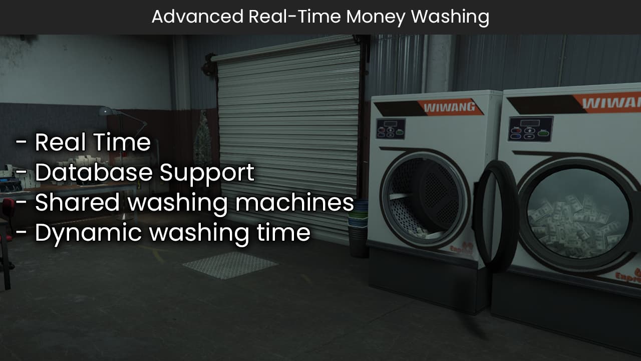 [QBCore] Advanced money wash [REAL-TIME] [DB] - FiveM Releases - Cfx.re ...