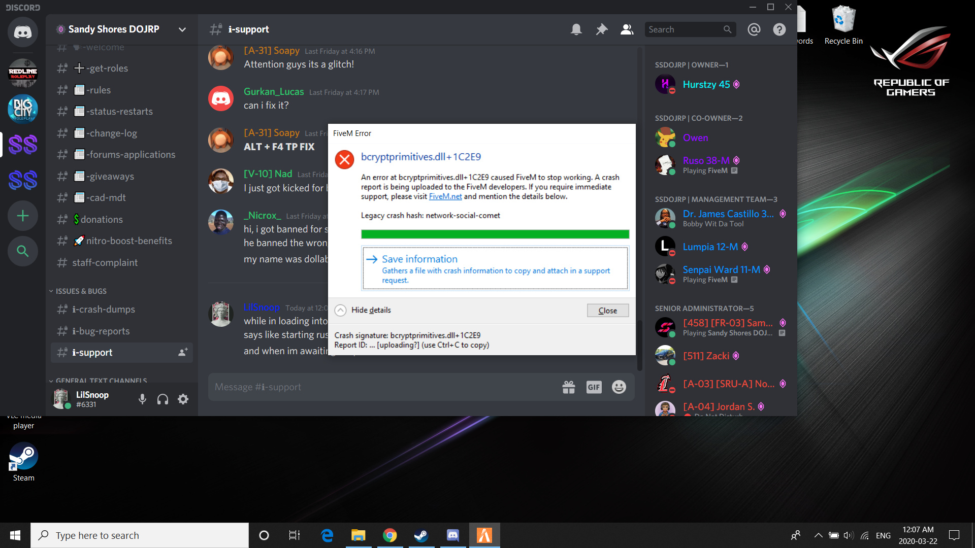 FiveM crashing when joining servers - FiveM Client Support - Cfx.re Community