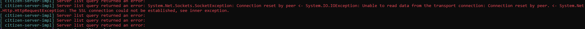 Server list query returned a error issue - Bug Reports - Cfx.re Community Server list query returned a error issue - Bug Reports - Cfx.re Community
