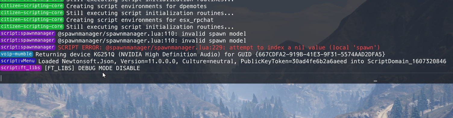 [Help] Spawnmanager Error, can't spawn anymore - Discussion - Cfx.re Community