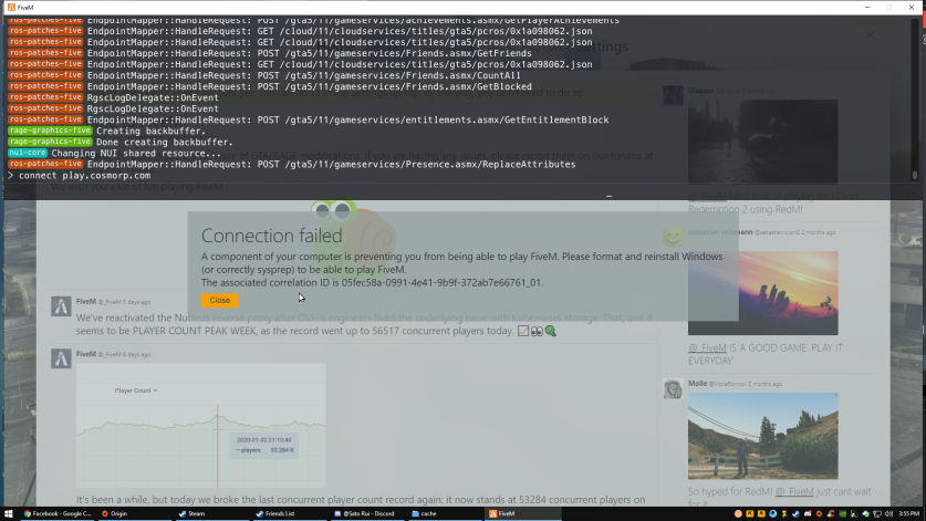 A component of you computer is preventing you from being ablt to play ...