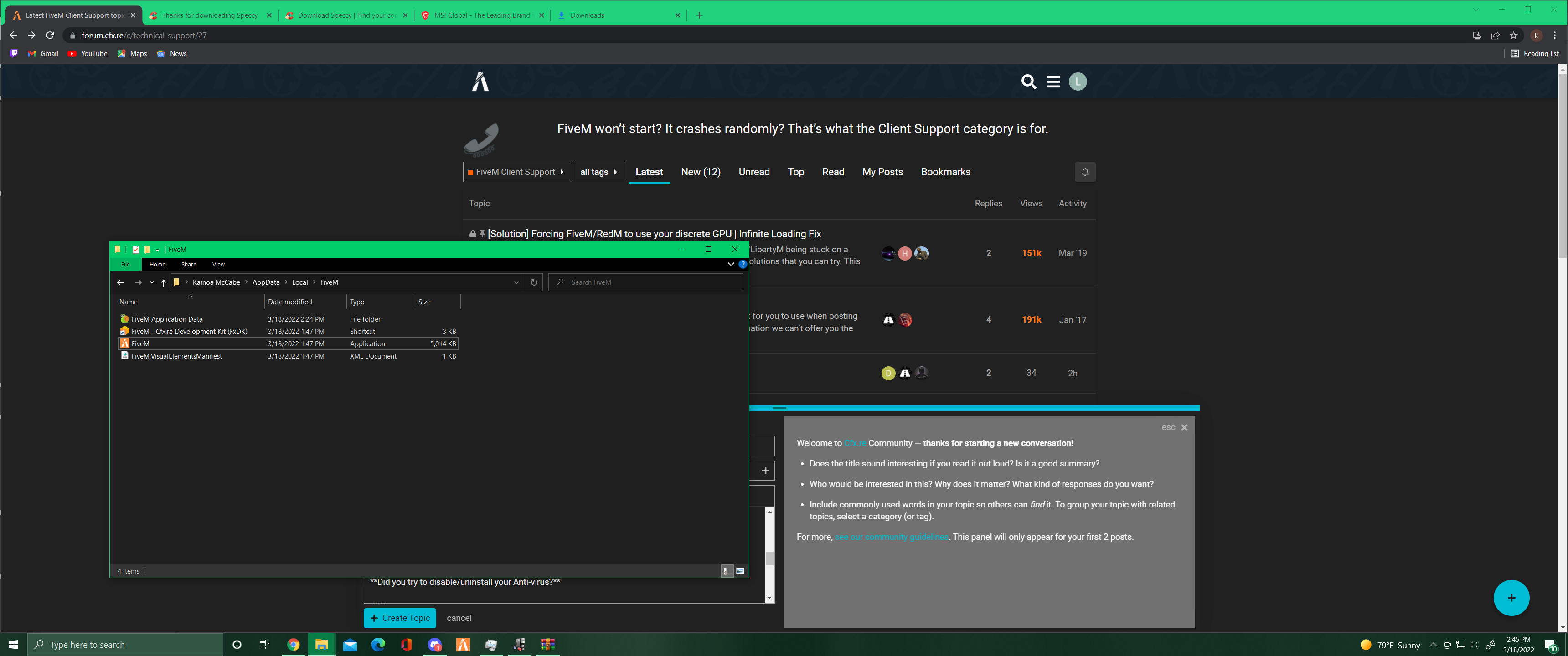 Fivem not opening past intro screen (subprocess in TM causes task to ...