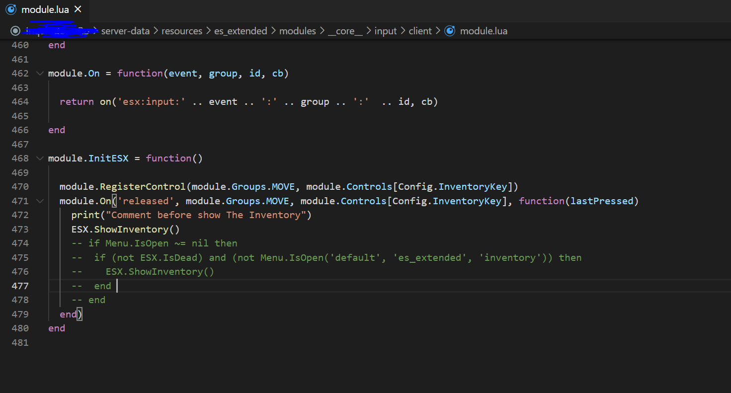 Attemp to call a nil value (field 'ShowInventory') - Resource Support - Cfx.re Community