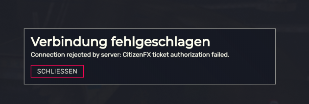 Can't connect to the server | CitizenFX ticket authorization failed - Server Discussion - Cfx.re ...