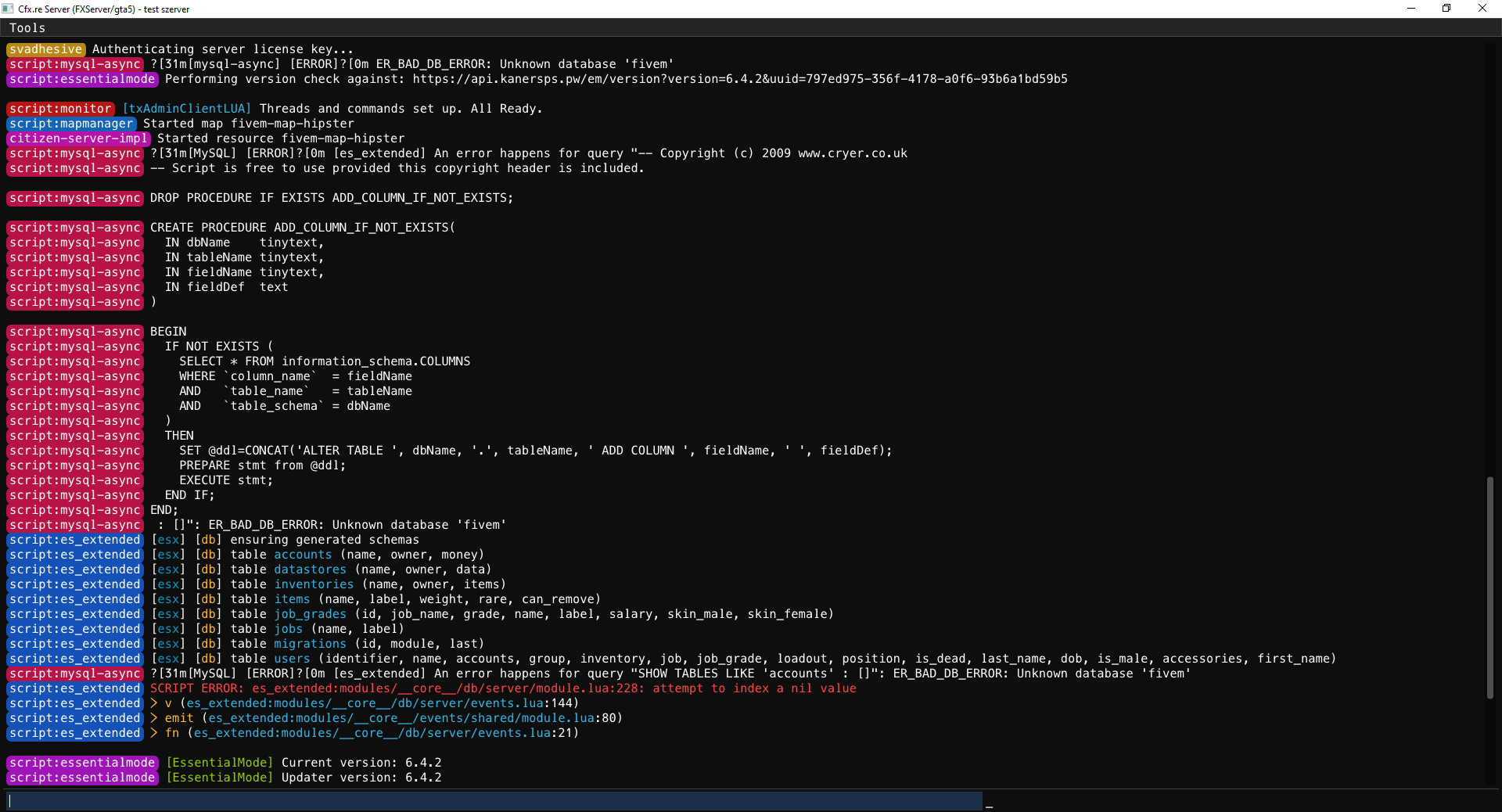 Can't find es_extended - ES/ESX - Cfx.re Community